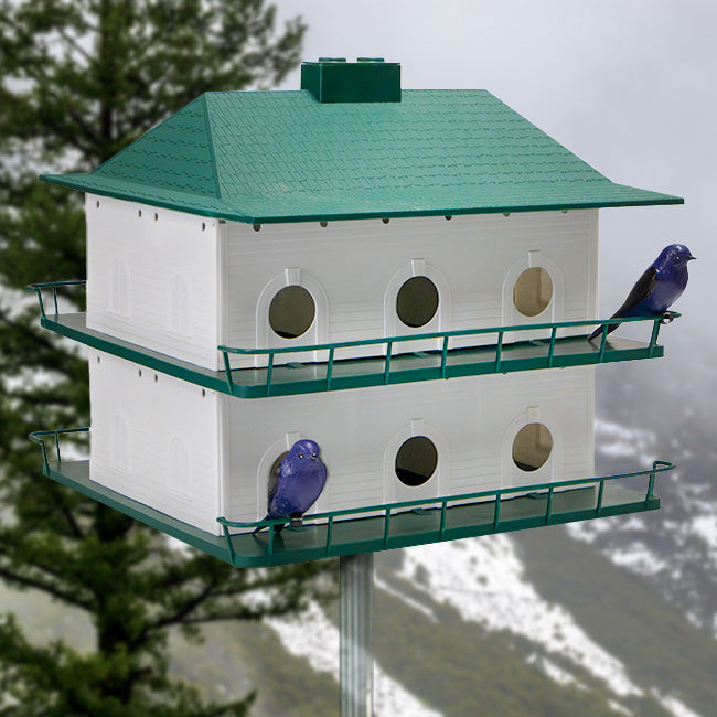 Heath 12-Room Two-Story Purple Martin House & Decoys – BirdYard Direct