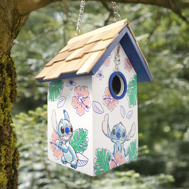 Home Bazaar Stitch Standard Bird House, Hibiscus Print – BirdYard Direct