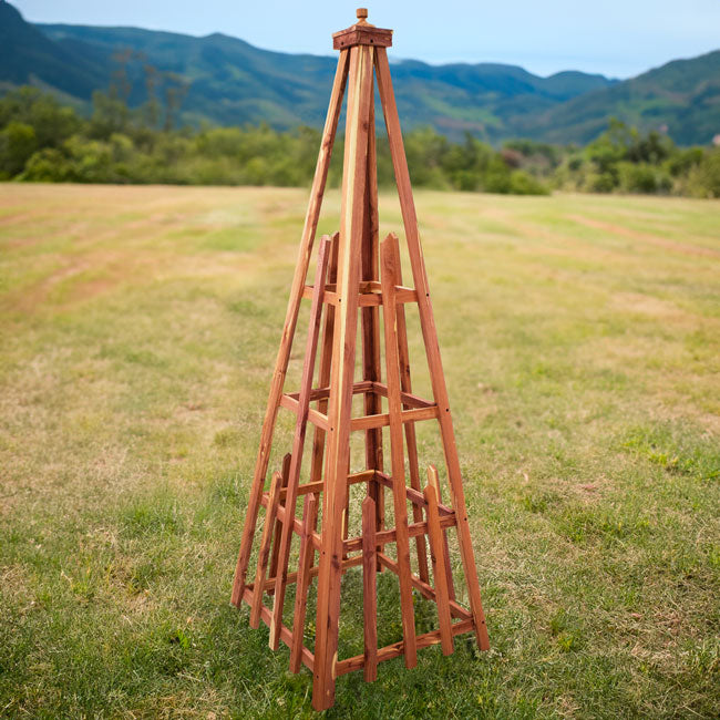 Amish Made Large Cedar Pyramid Trellis by Prime Retreat, 72" – BirdYard ...