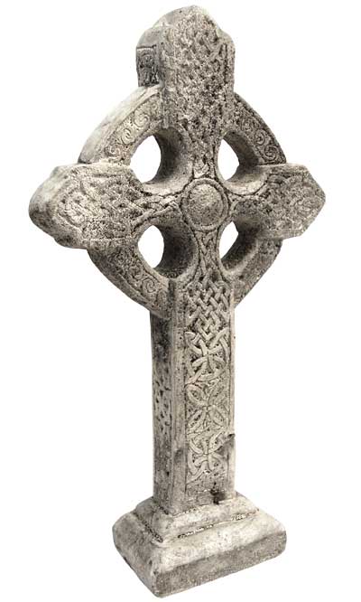 Athens Celtic Cross on Base Statue, Pre Aged – BirdYard Direct