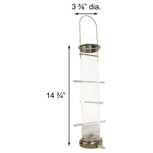 Aspects Thistle Tube Wild Bird Feeder, Medium, Nickel – BirdYard Direct