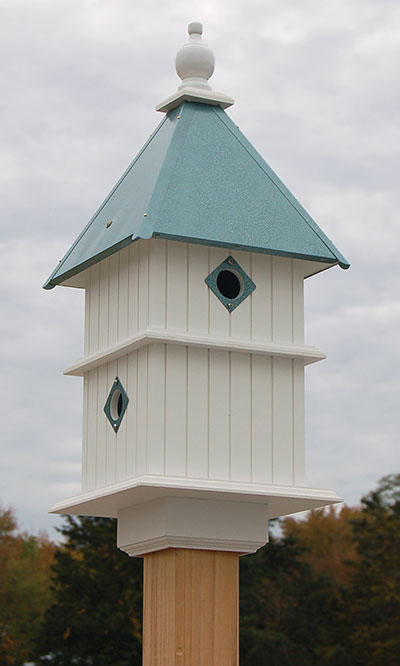 Wing & A Prayer Holly Bird House, Verdigris Roof – BirdYard Direct