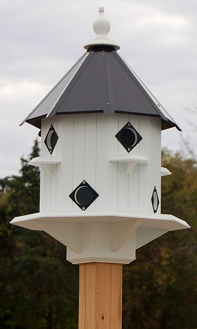 Wing & A Prayer Purple Martin Castle House, Black Roof – BirdYard Direct