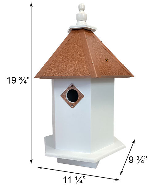 Wing & A Prayer Sycamore Bird House, Hammered Copper Roof – BirdYard Direct