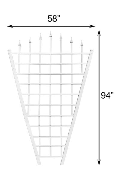 Dura-Trel Estate Trellis, White, 94"H – BirdYard Direct