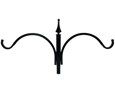 Erva Wrought Iron Double Arm Hanger, Black, 25" – BirdYard Direct