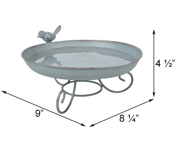 Esschert Design Standing Bird Bath, Metal – BirdYard Direct