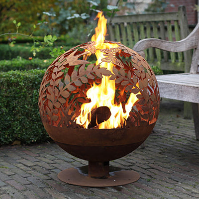Esschert Design Steel Garden Fire Sphere, Large, 23" dia. – BirdYard Direct