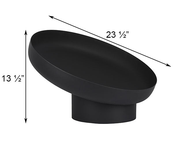 Esschert Design Steel Sloping Fire Bowl, 23.5" dia. – BirdYard Direct