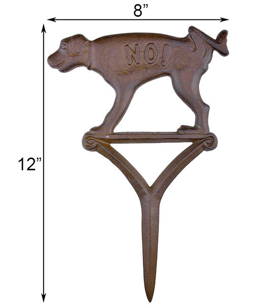 Esschert Design Cast Iron "NO!" Peeing Yard Sign, Brown – BirdYard Direct