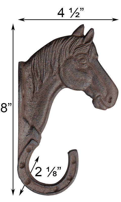 Esschert Design Cast Iron Horse Bracket, Aged Brown, 4.5"L – BirdYard ...