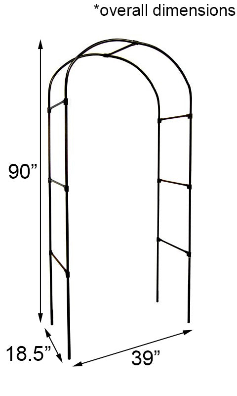 Gardman Rose Garden Arch, Black, 90"H – BirdYard Direct