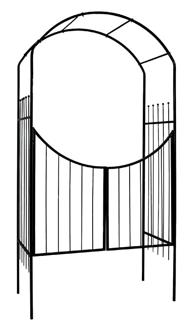 Gardman Savannah Arch and Gate by Harbor Gardens, Black, 96" – BirdYard ...
