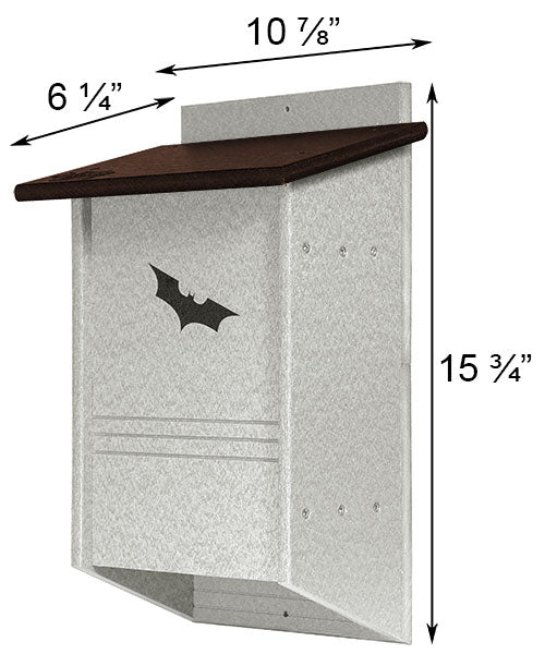 Recycled Plastic Triple Chamber Bat House, 40 bats – BirdYard Direct