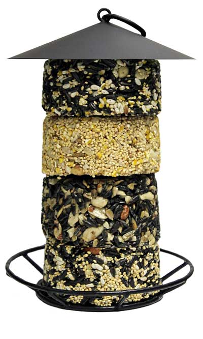 Heath Stack'ms Seed Cake Feeder with Roof – BirdYard Direct