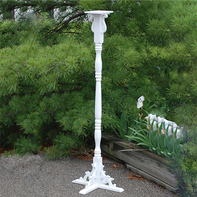 Home Bazaar Classic Tall Pedestal with Auger, White, 5’ – BirdYard Direct