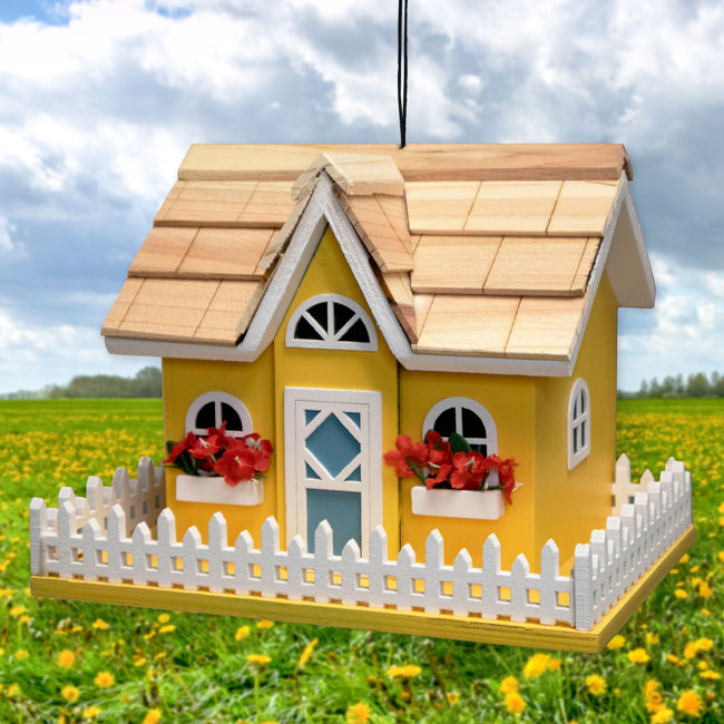 Home Bazaar Snuggle Inn Bird House, Yellow – BirdYard Direct