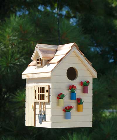 Home Bazaar Potting Shed Bird House, Natural – BirdYard Direct