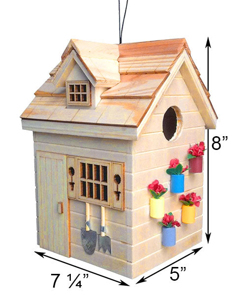 Home Bazaar Potting Shed Bird House, Natural – BirdYard Direct