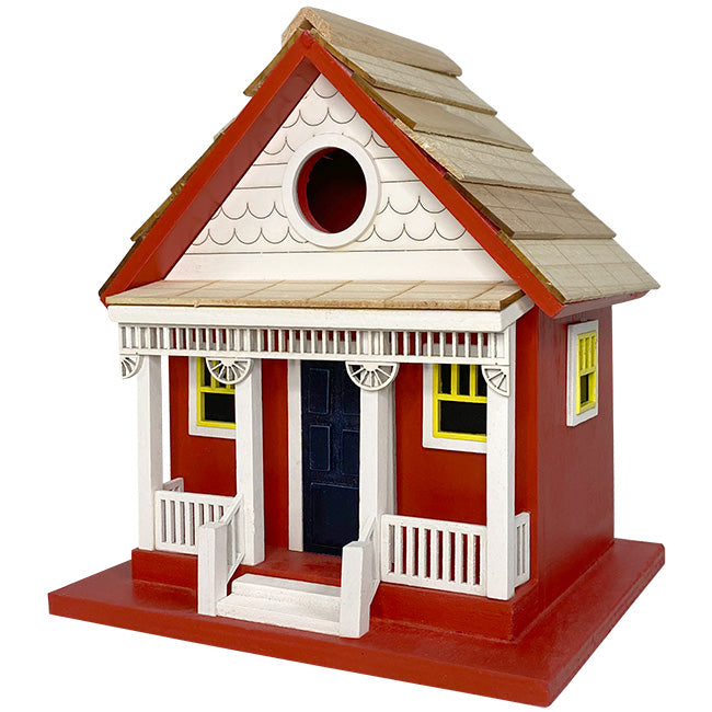Home Bazaar Capitola Cottage Bird House, Red – BirdYard Direct