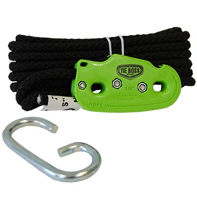 Tie Boss Cargo Tie Down & Storage Rope, 1/4", Lime Green – BirdYard Direct