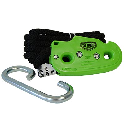 Tie Boss Cargo Tie Down & Storage Rope, 3/8", Lime Green – BirdYard Direct