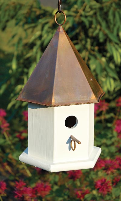 Heartwood Copper Songbird House, Browned Copper Roof – BirdYard Direct