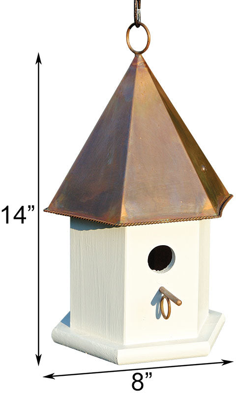 Heartwood Copper Songbird House, Browned Copper Roof – BirdYard Direct