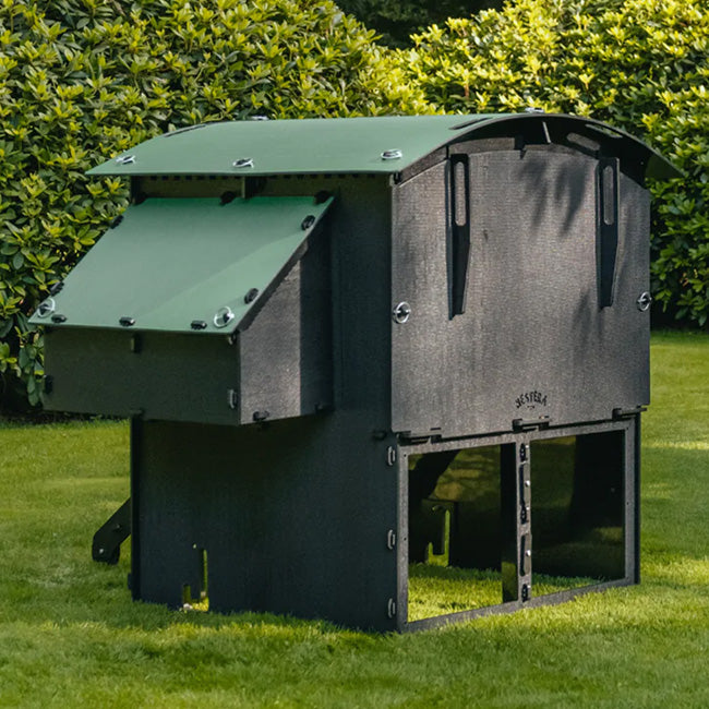 Nestera Large Raised Chicken Coop, Green and Black – BirdYard Direct
