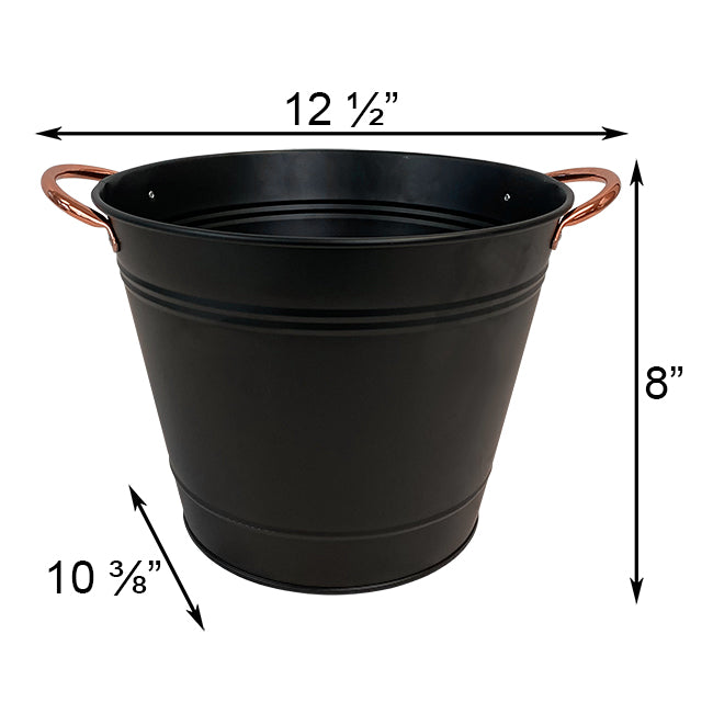 Panacea Modern Farmhouse Washtub Planter, Black, 10" dia. – BirdYard Direct