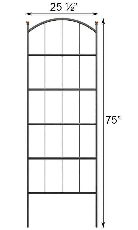 Panacea Modern Farmhouse Trellis, Black, 75"H – BirdYard Direct