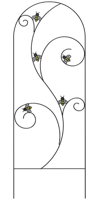 Panacea Bee-Conscious Garden Trellis, Black, 66"H – BirdYard Direct