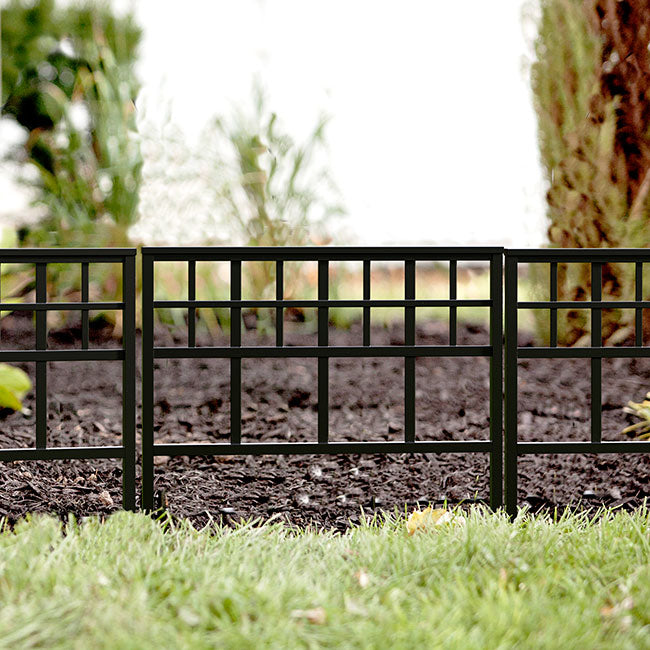 Panacea Mission Border Fence, Black, 18"H, Pack of 12 – BirdYard Direct