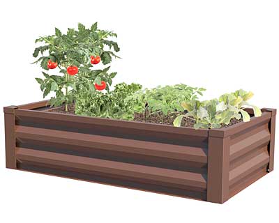 Panacea Raised Garden Bed, Brown, 3.9'L x 2'W – BirdYard Direct