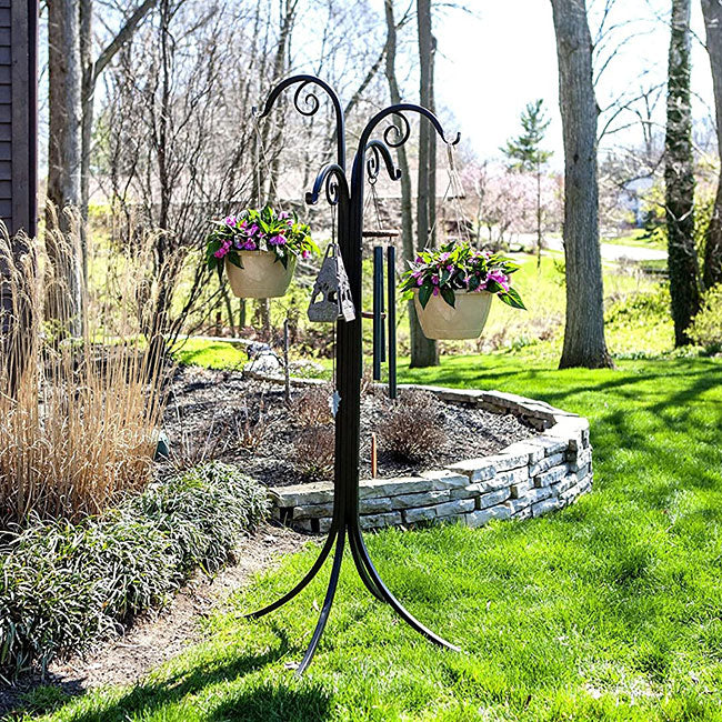 Panacea Four Way Scroll Hanger, Black, 72"H – BirdYard Direct