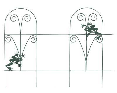 Panacea Folding Fence with Frogs, Green, 24"H, Pack of 10 – BirdYard Direct