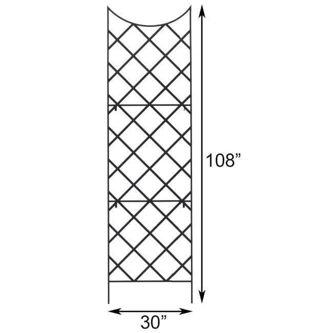 Panacea Giant Trellis, Black, 108"H – BirdYard Direct