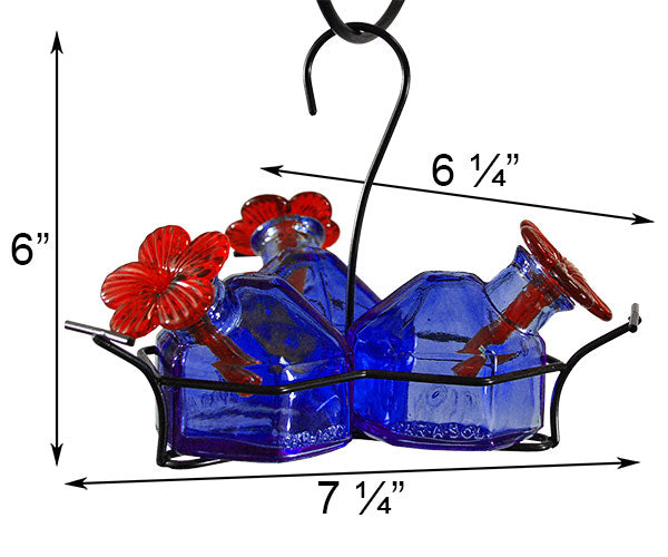 Parasol Bouquet-3 Hummingbird Feeder, Blue, 10.5 oz. – BirdYard Direct
