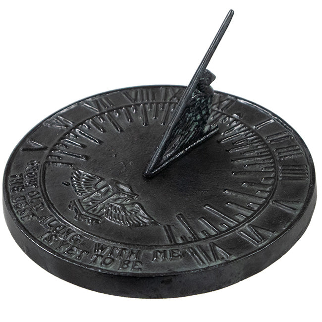 Rome Cast Iron New Salem Sundial, Verdigris, 9.875" dia. – BirdYard Direct