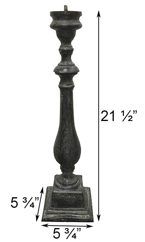 Rome Cast Aluminum Spindle Pedestal, Antique, 21.5" – BirdYard Direct