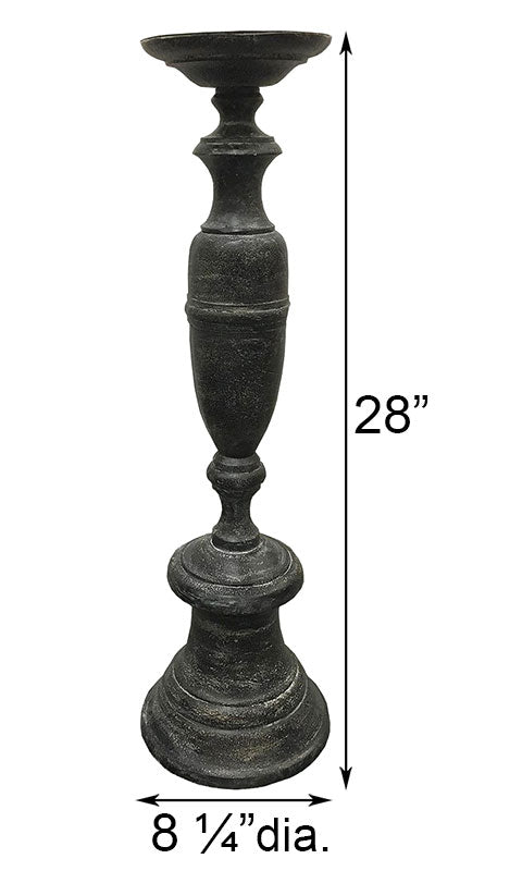Rome Cast Aluminum Spindle Pedestal, Antique, 28" – BirdYard Direct
