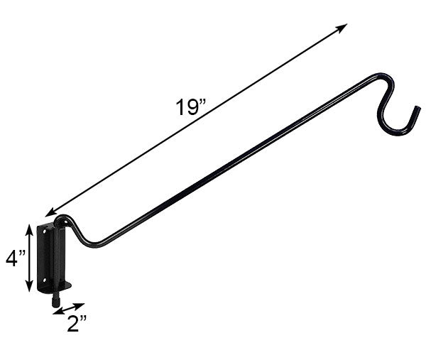 Stokes Multi-Position Wall Bracket, Black, 18" – BirdYard Direct