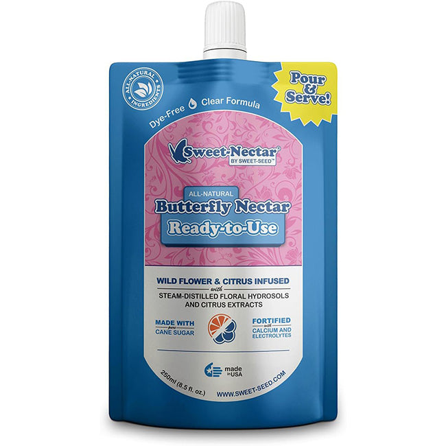 Sweet-Nectar Clear Butterfly Nectar, RTU, 250 mL Eco Pouch – BirdYard ...