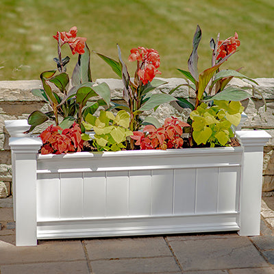 Eden Windsor Long Planter Box, White, 42"L – BirdYard Direct