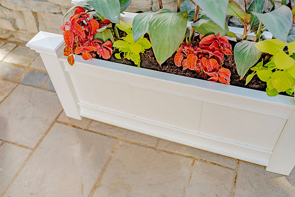 Eden Windsor Long Planter Box, White, 42"L – BirdYard Direct