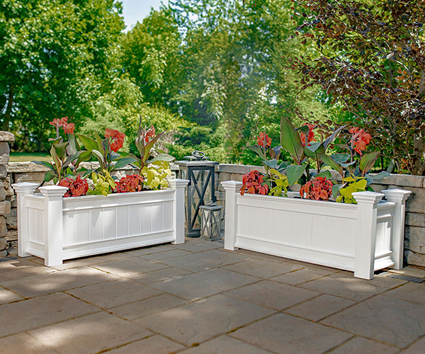 Eden Windsor Long Planter Box, White, 42"L – BirdYard Direct