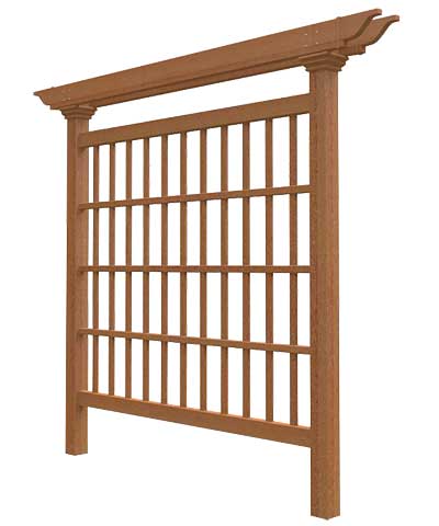 New England Colonial Composite Wood Privacy Screen, Tan, 90" – BirdYard ...