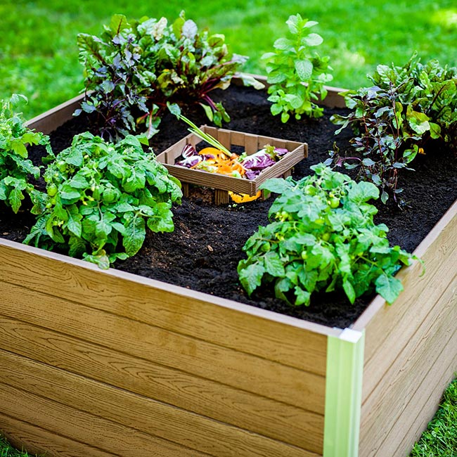 Vita Gardens Urbana Composting Garden Bed, Espresso, 4' x 4' – BirdYard ...