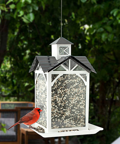 Woodlink Modern Farmhouse Metal & Glass Stable Bird Feeder – BirdYard ...