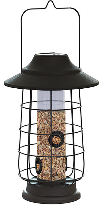 Woodlink Modern Farmhouse Solar Lantern Tube Feeder – BirdYard Direct